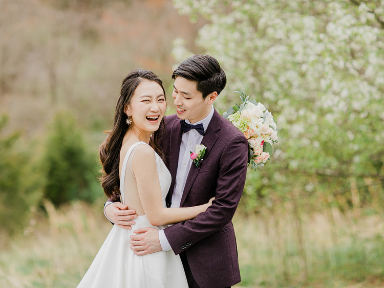 Romantic Pink Korean Spring Wedding » Northern Virginia Barn Wedding ...