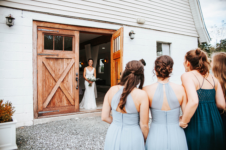 Romantic Blue and White Fall Wedding » Northern Virginia Barn Wedding ...