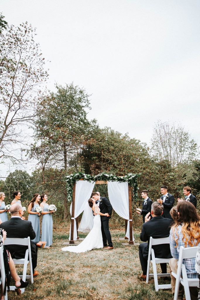 Romantic Blue and White Fall Wedding » Northern Virginia Barn Wedding ...