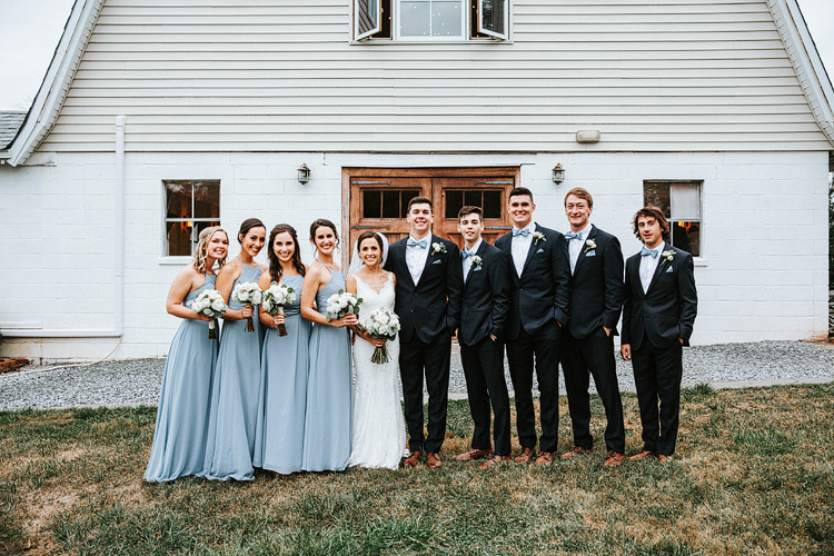 Romantic Blue and White Fall Wedding » Northern Virginia Barn Wedding ...