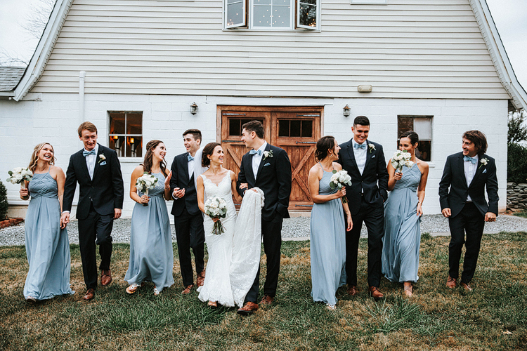 Romantic Blue and White Fall Wedding » Northern Virginia Barn Wedding ...