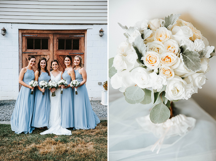 Romantic Blue and White Fall Wedding » Northern Virginia Barn Wedding ...