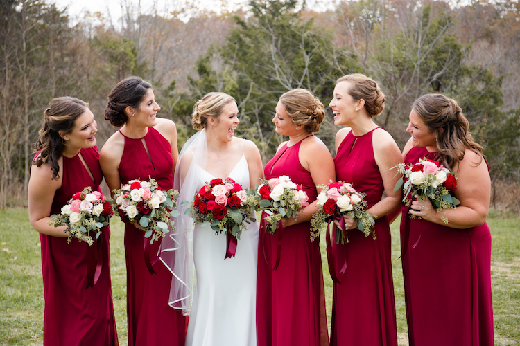 A Modern Romance: Chic Red Velvet Fall Wedding » Northern Virginia Barn ...