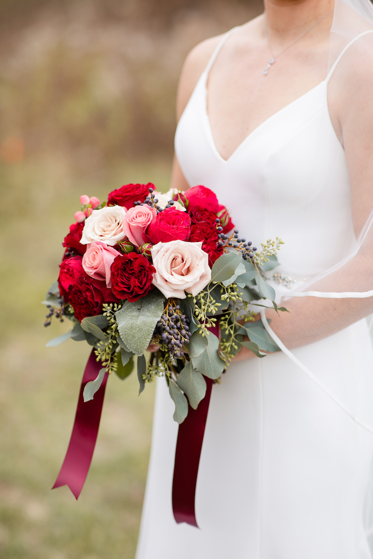 A Modern Romance: Chic Red Velvet Fall Wedding » Northern Virginia Barn ...